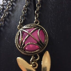 Jewelry | Pink Medallion Necklace W Pink Crystal Playboy | Poshmark